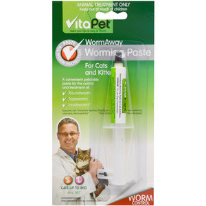 Vitapet Wormaway Cat Worm Treatment Paste For Cats & Kittens Reviews ...
