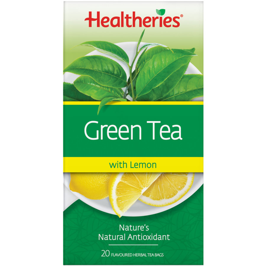 Healtheries Green Tea Bags With Lemon Reviews - Black Box