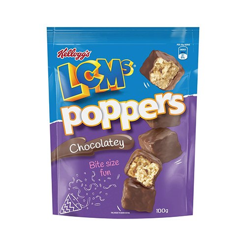 Kelloggs Lcms Poppers Chocolatey 100g Reviews - Black Box