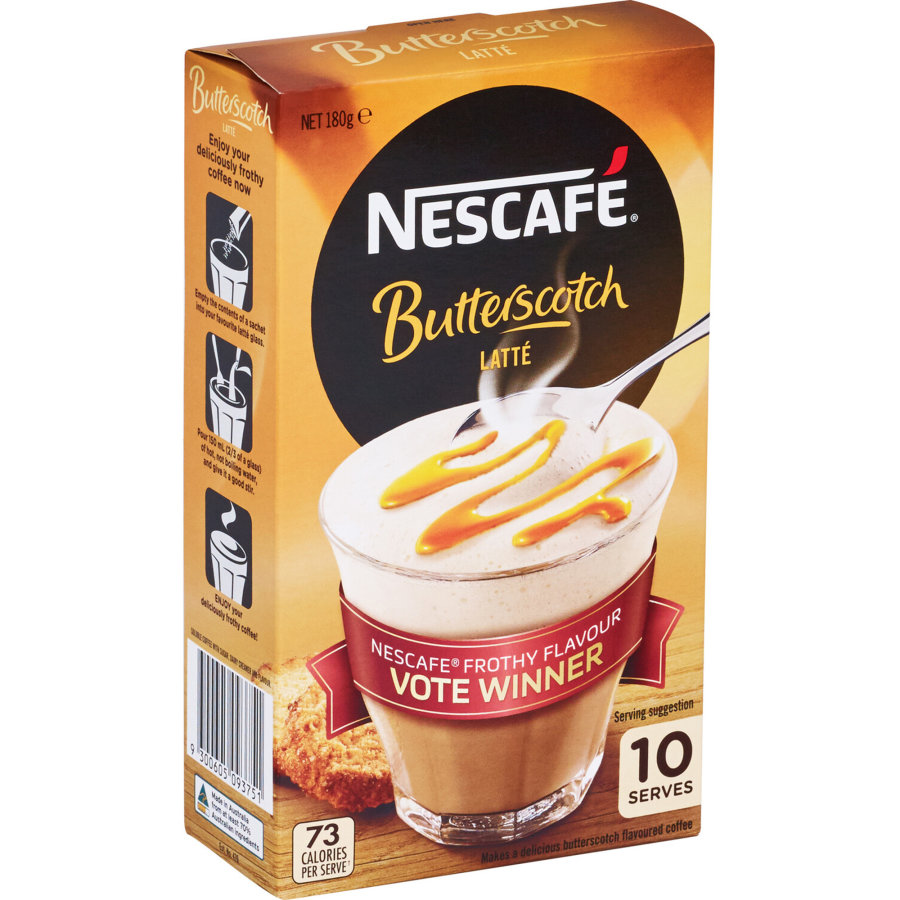 Nescafe Cafe Menu Coffee Mix Butterscotch Latte 180g Reviews - Black Box
