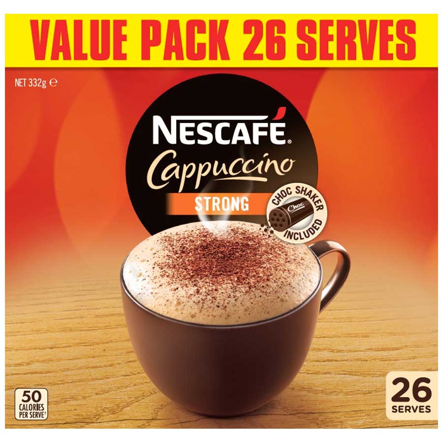 Nescafe Coffee Mix Strong Cappuccino 332g Reviews - Black Box