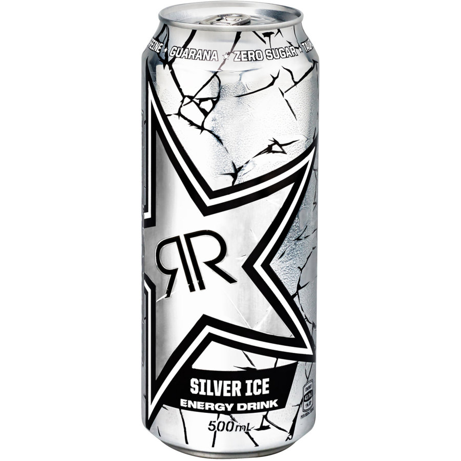 Rockstar Energy Drink Silver Ice Reviews - Black Box
