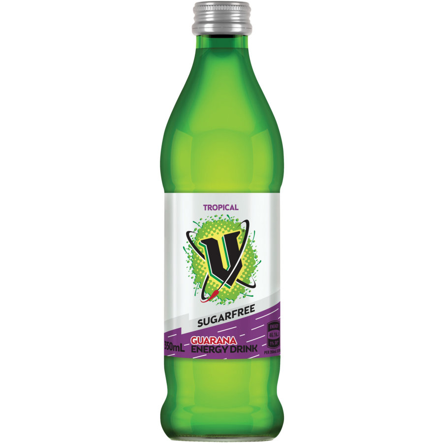 V Sugar Free Energy Drink Tropical Reviews - Black Box