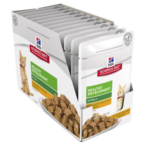 Hill's Science Diet Kitten Healthy Development Chicken Pouches Wet Cat ...