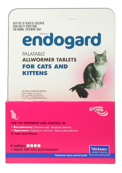 Endogard Cat Wormer Tablets Reviews - Black Box