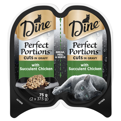 Dine Perfect Portions Wet Cat Food Cuts In Gravy With Succulent Chicken ...