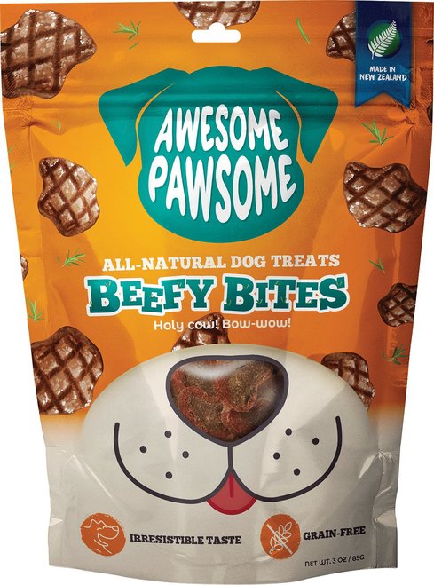 Awesome Pawsome Beefy Bites Dog Treats Reviews - Black Box