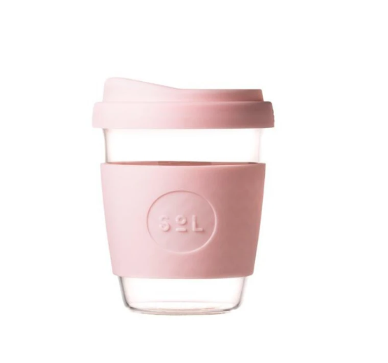 SOL Reusable Glass Coffee Cup - 12oz Perfect Pink Reviews - Black Box