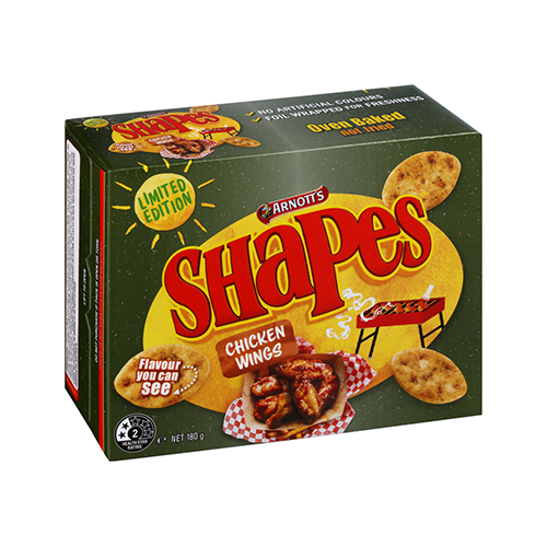 Arnott's Shapes BBQ Chicken Wings Reviews - Black Box