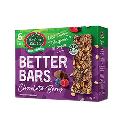 Mother Earth Better Bars Chocolate Berry 180g Reviews - Black Box