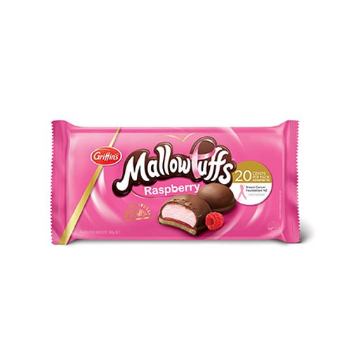 Griffins Mallowpuffs Raspberry Biscuits 180g Reviews - Black Box