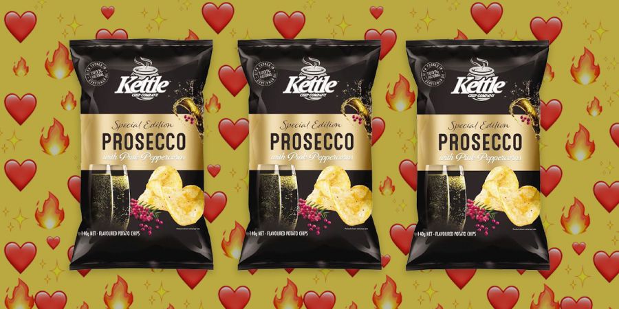 Kettle Chips Prosecco & Pink Peppercorn 140g Reviews - Black Box