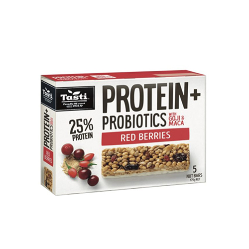 Tasti Protein + Probiotics Red Berries Bars 175g Reviews - Black Box