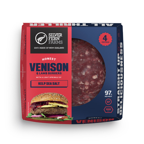 Silver Fern Farms Honest Burgers - Venison & Lamb with Kelp Sea Salt ...