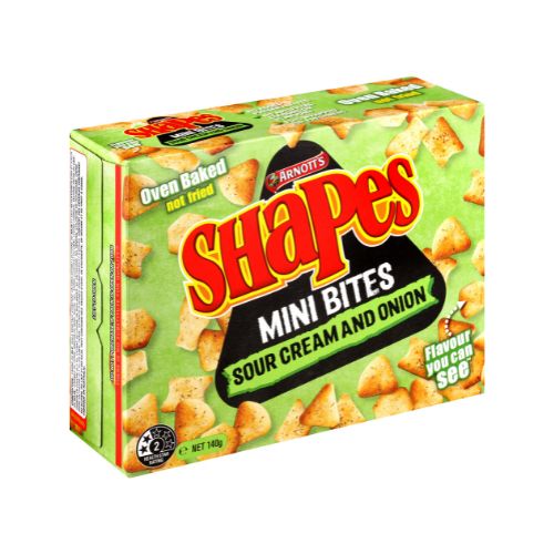 Arnott's Shapes Mini Bites - Sour Cream and Onion Reviews - Black Box