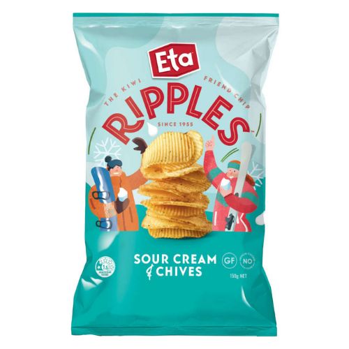 Eta Ripples Potato Chips Sour Cream & Chives Reviews - Black Box