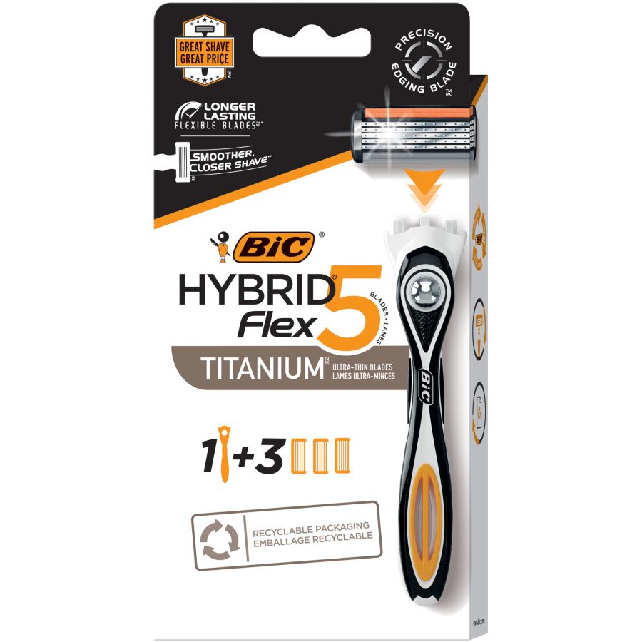 BIC Flex Hybrid 5 Titanium Razor Reviews - Black Box