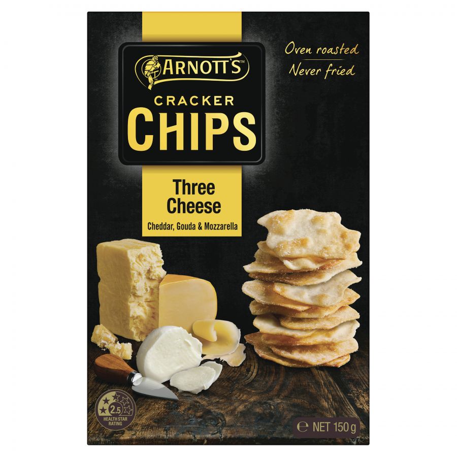 Arnotts Cracker Chips Three Cheese Reviews - Black Box