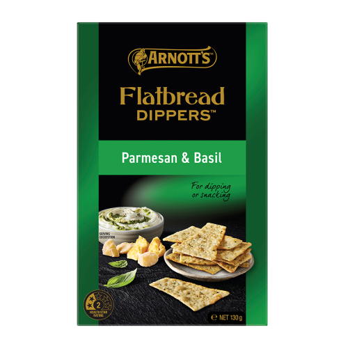Arnott's Flat Bread Dippers - Parmesan & Basil Reviews - Black Box