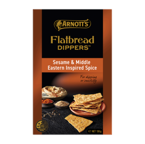 Arnott's Flat Bread Dippers - Sesame & Middle Eastern Inspired Spice ...