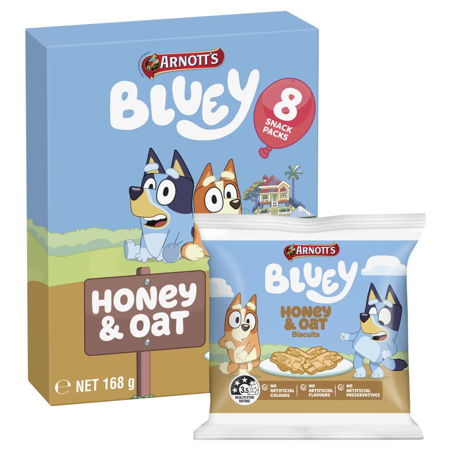 Arnotts Bluey Biscuits - Honey & Oats Reviews - Black Box