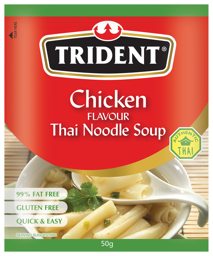 Trident Chicken Flavour Thai Noodle Soup 50g Reviews - Black Box