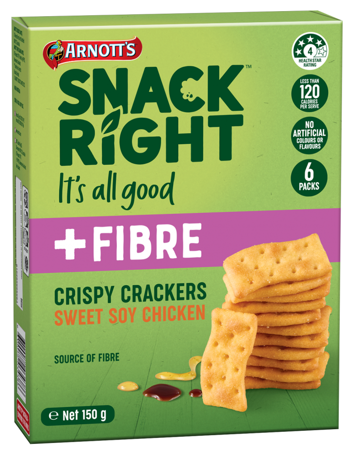 Arnott's Snack Right Crispy Cracker Sweet Soy Chicken 150g Reviews - Black Box