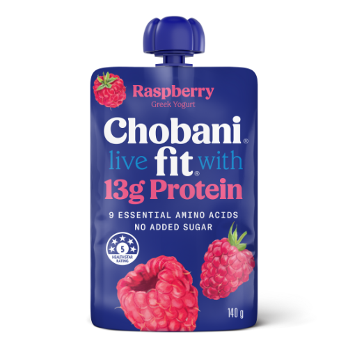 Chobani Fit Raspberry Pouch 140g Reviews - Black Box