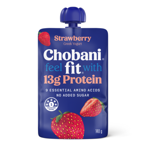 Chobani Fit Strawberry Pouch 140g Reviews - Black Box