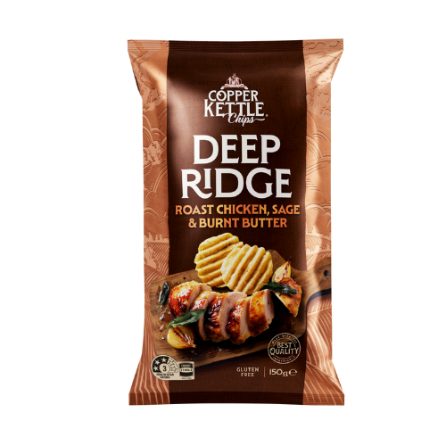 Copper Kettle Deep Ridge Chips - Roast Chicken, Sage & Burnt Butter ...
