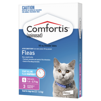 Comfortis Cat and Dog Chewable Flea Treatment 3 pack Reviews - Black Box