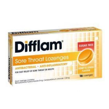 Difflam Lozenges Honey & Lemon Reviews - Black Box