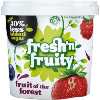 Fresh N Fruity Yoghurt Tub Fruit Forest 40% Less Added Reviews - Black Box