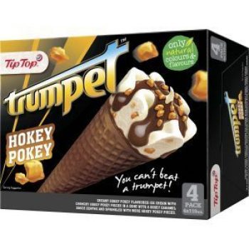 Tip Top Trumpet Ice Cream On Cone Hokey Pokey 440ml Reviews - Black Box